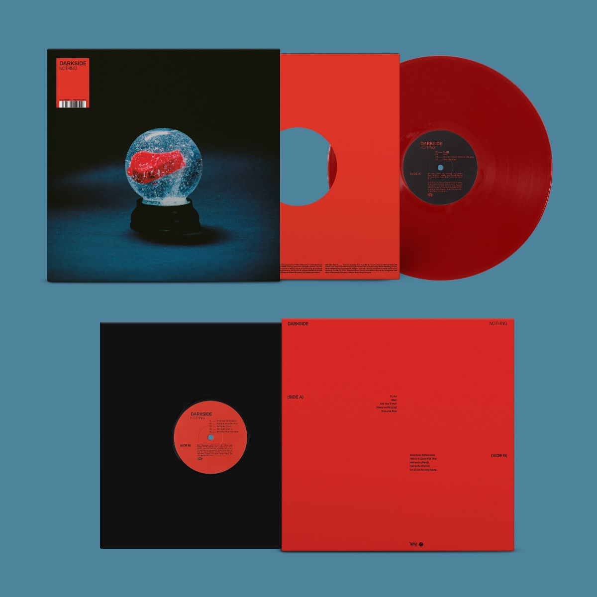 DARKSIDE - Nothing (Red Vinyl) – Sticky Black Tarmac