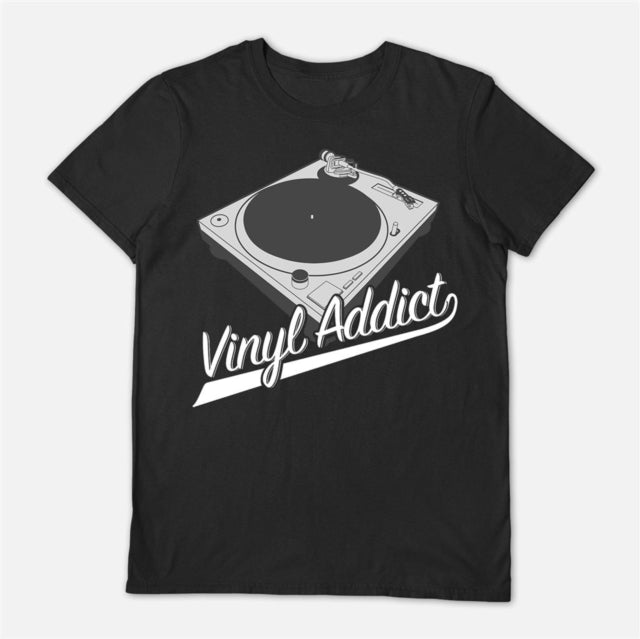 Vinyl Addict Black Large T-Shirt – Sticky Black Tarmac